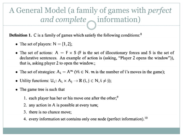 Building Game Theoretic Models Of Conversations Ppt