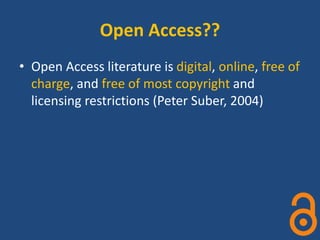 Building global research commons with open access e resources | PPTX ...