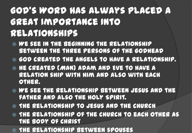 Building Godly Relationships | PPTX
