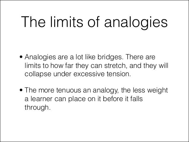 Building good analogies