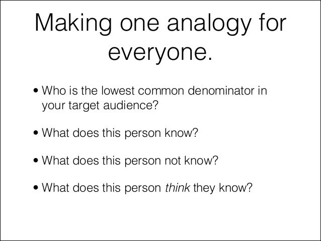 Building good analogies