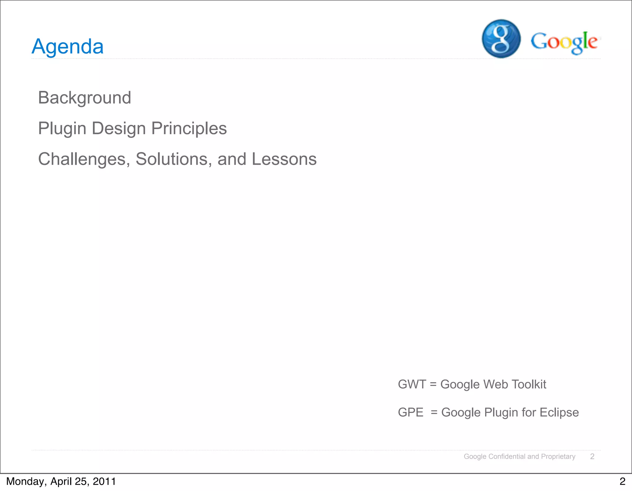 Building GPE: What We Learned | PPT