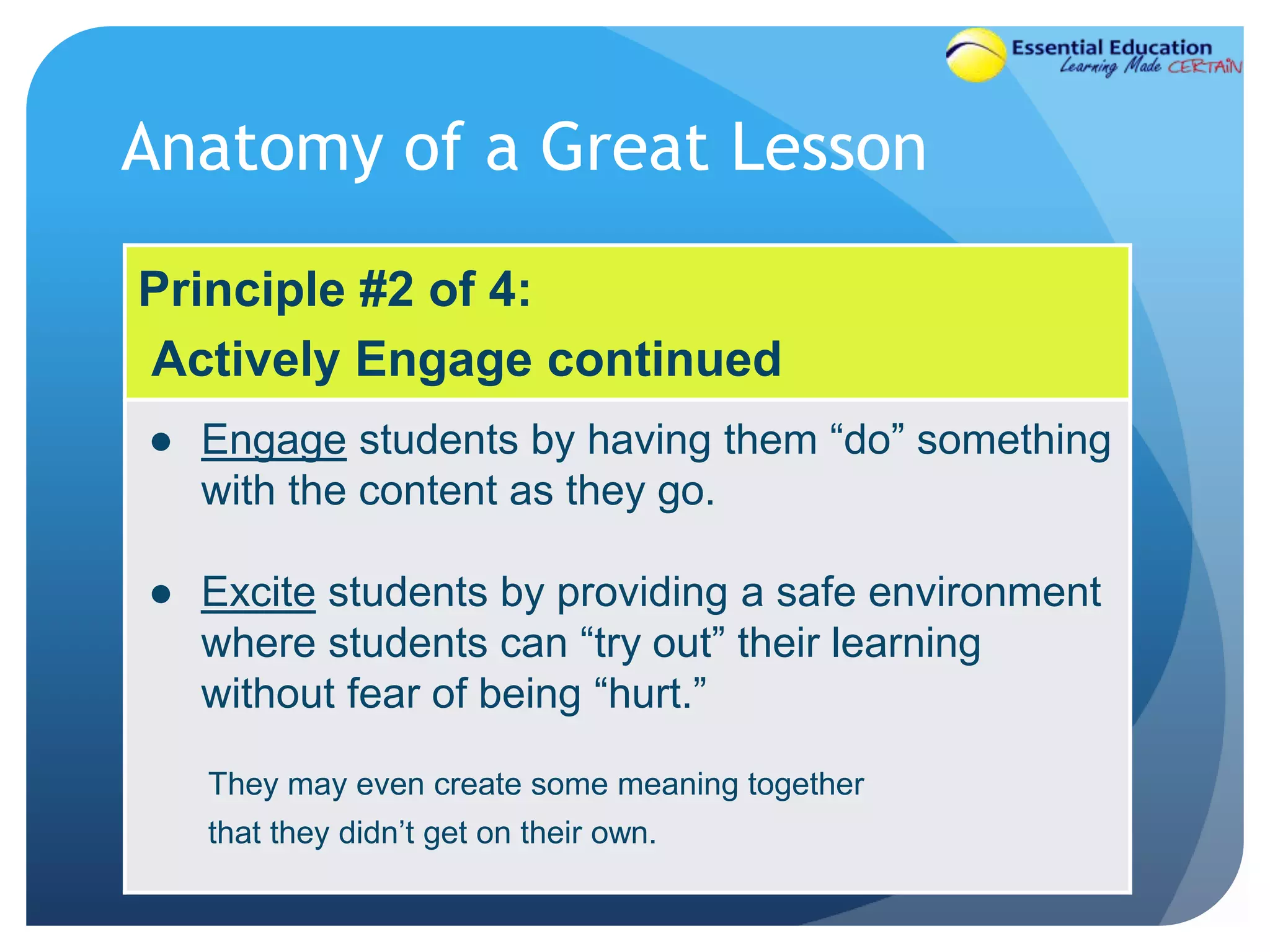 Building Great Lessons: Four simple ideas to engage and excite your ...