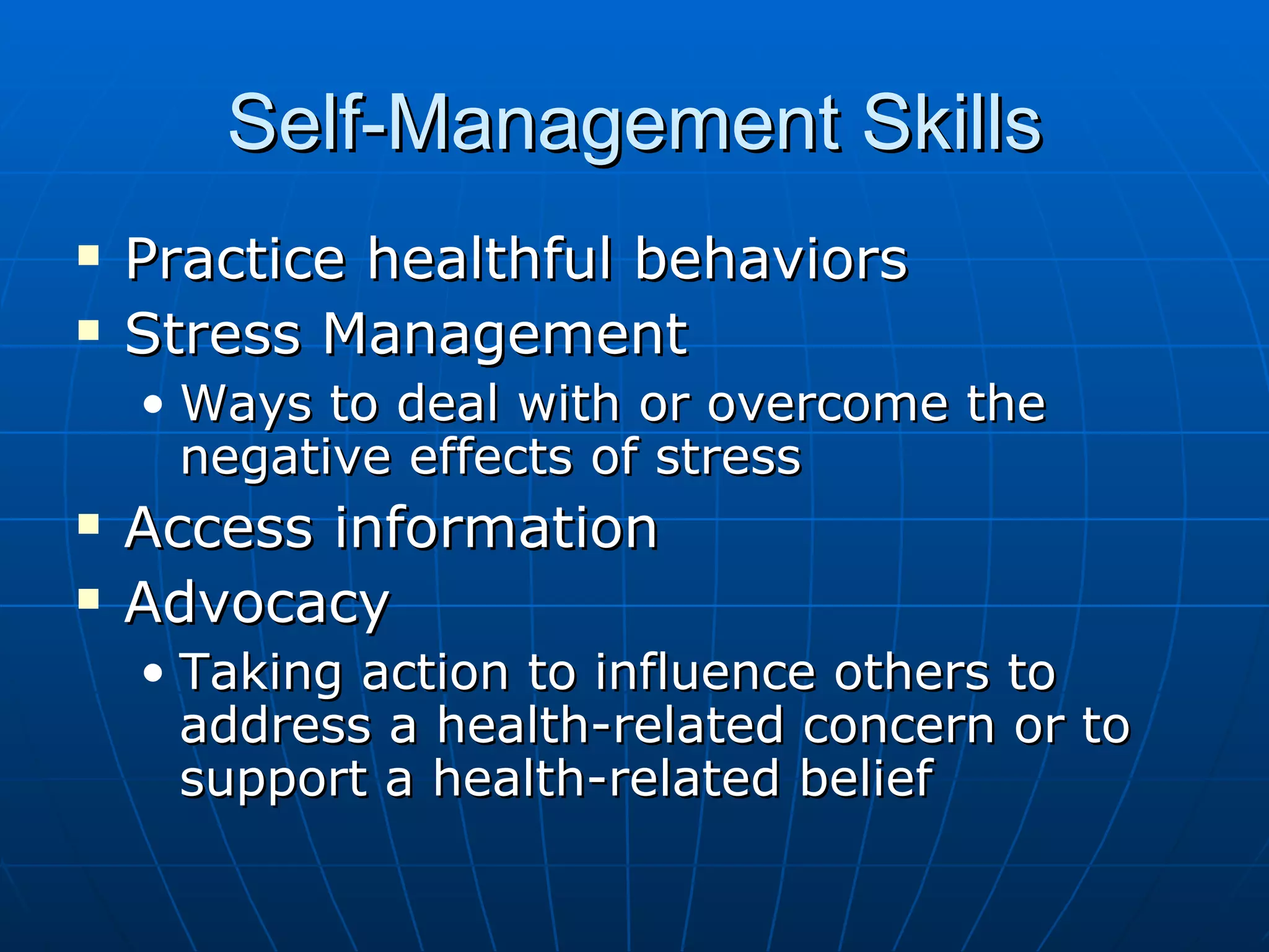 Building health skills chapter 2- lesson 1 | PPT