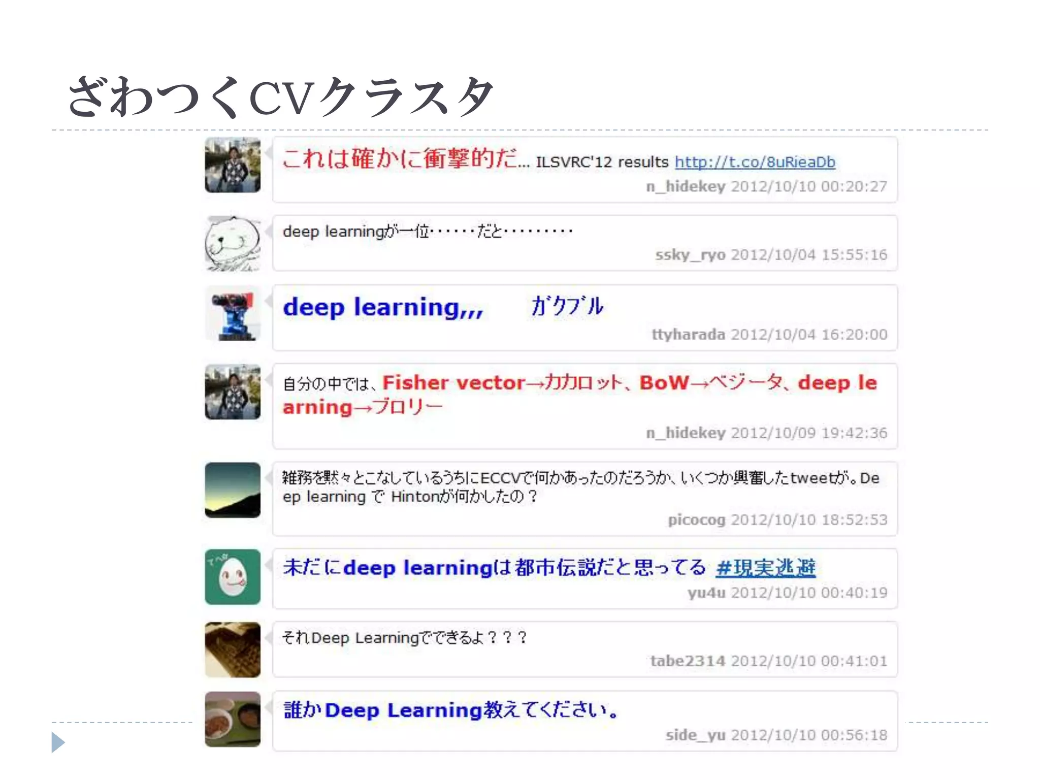 Building High-level Features Using Large Scale Unsupervised Learning | PPT