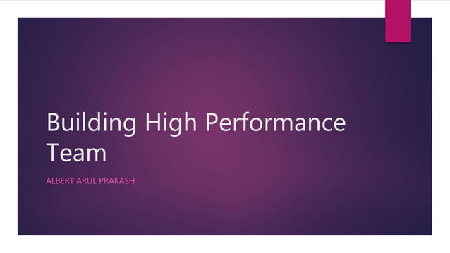 Building high performance team | PPTX