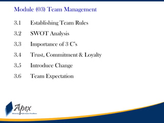 Building high performance teame module (03) team management | PPT
