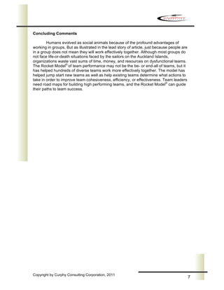 Building High Performing Teams, Leadership, Gordon Curphy, PhD | PDF