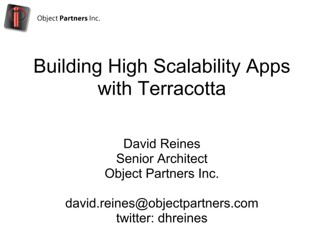 Building High Scalability Apps With Terracotta | PPT