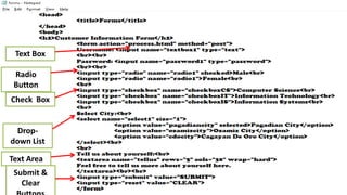 Building html forms | PPT