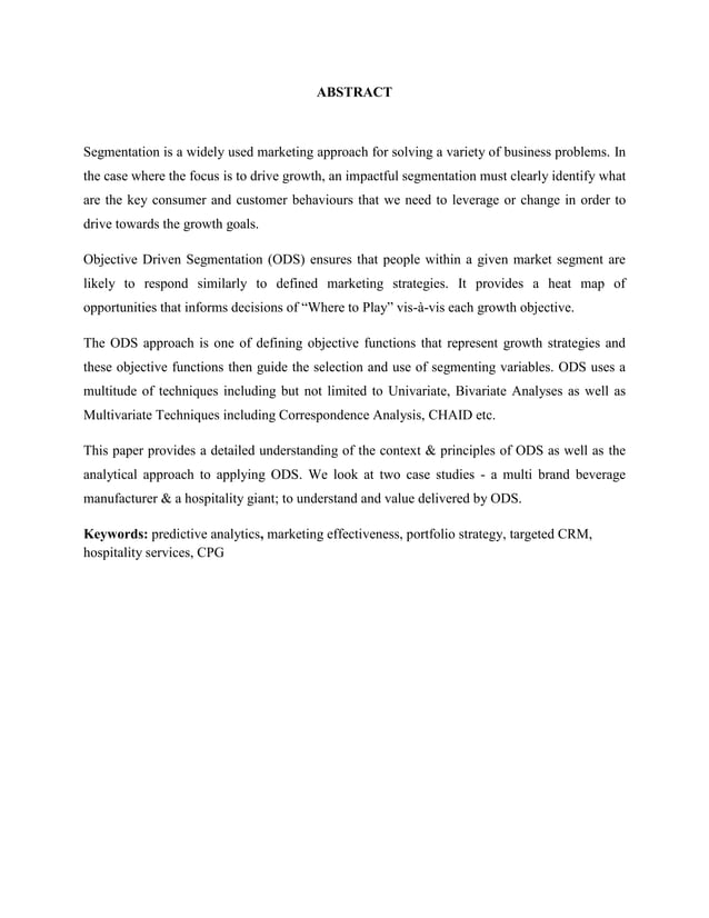 Objective Driven Segmentation | PDF | Business Accounting & Finance | Business