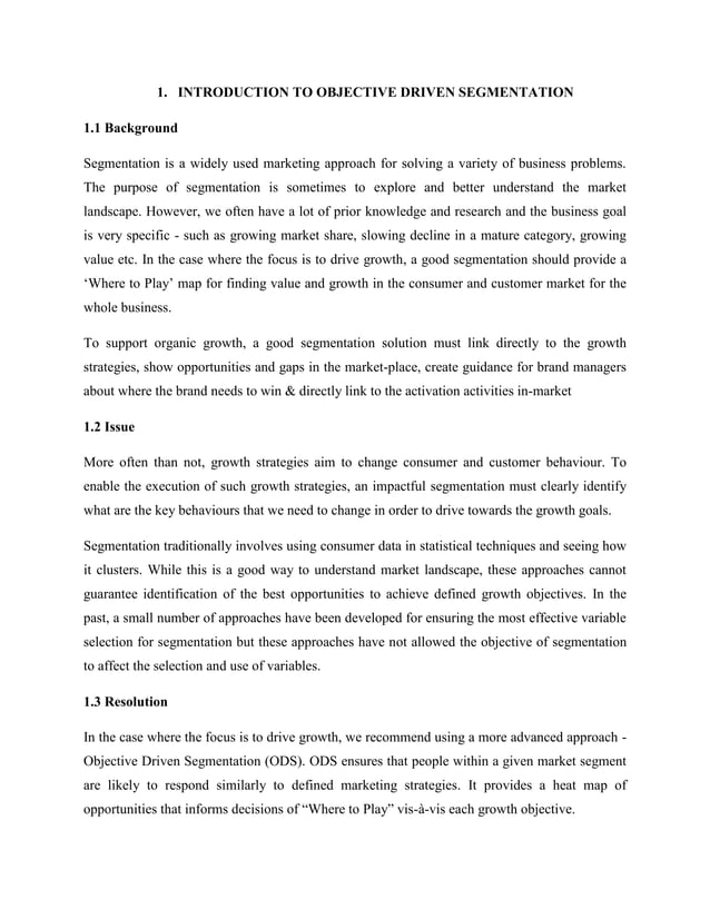 Objective Driven Segmentation | PDF | Business Accounting & Finance | Business
