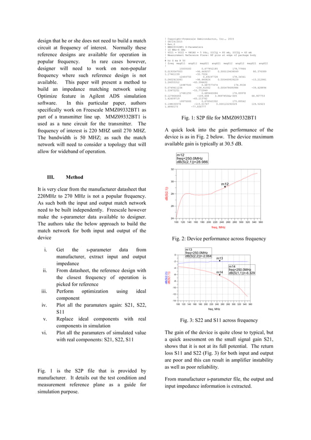 Building impedance matching network based on s parameter from manufacturer | PDF | Digital Audio ...