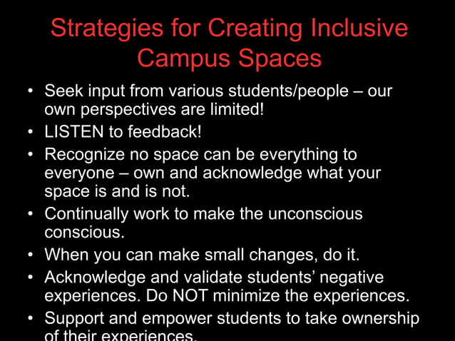 Inclusive Campus Spaces | PPT