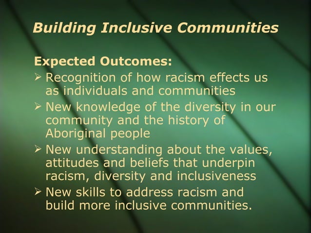 Building Inclusive Communities 6 | PPT