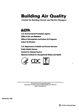 Building Air Quality: A Guide for Building Owners and Facility Managers ...