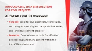 Building Information Modeling Workflows with AutoCAD Civil 3D | PPTX