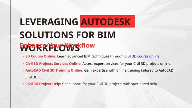 Building Information Modeling Workflows with AutoCAD Civil 3D | PPTX | 3-D Graphics | Computer ...