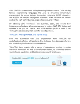 Building infrastructure with code_ A deep dive into CDK for IaC in Java.pdf