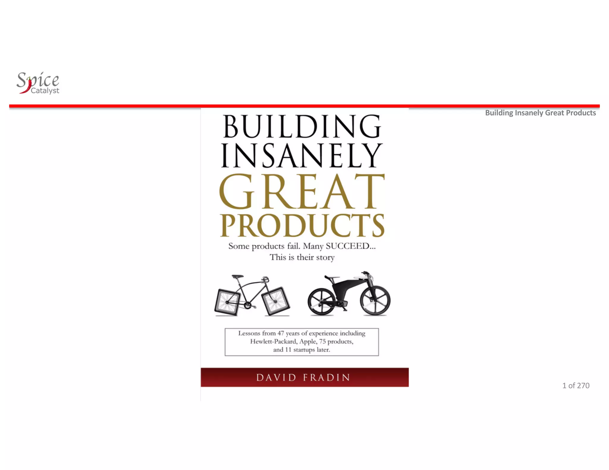 Building insanely great products webinar | PDF