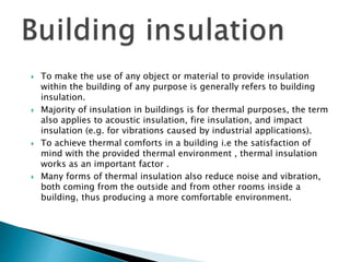 Building insulation | PPTX