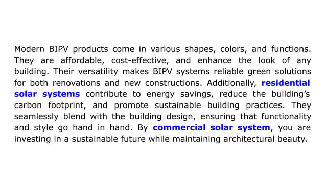 Building Integrated Photovoltaics (BIPV): Residential & Commercial ...