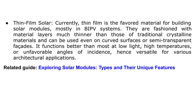 Building Integrated Photovoltaics (BIPV): Residential & Commercial ...