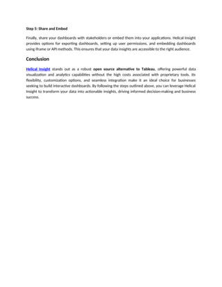 Building Interactive Dashboards with Helical Insight An Open Source ...