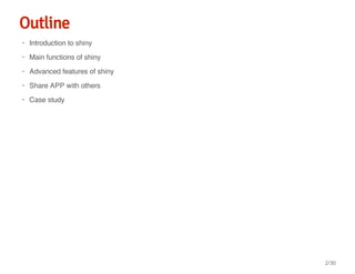 Building interactive web app with shiny | PDF