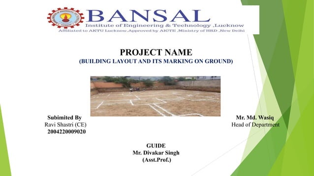 BUILDING LAYOUT ppt Ravi.pptx | Civil Engineering Industry | Industries