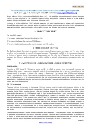 Building Leaders for Corporate Social Responsibility (CSR): A Case ...