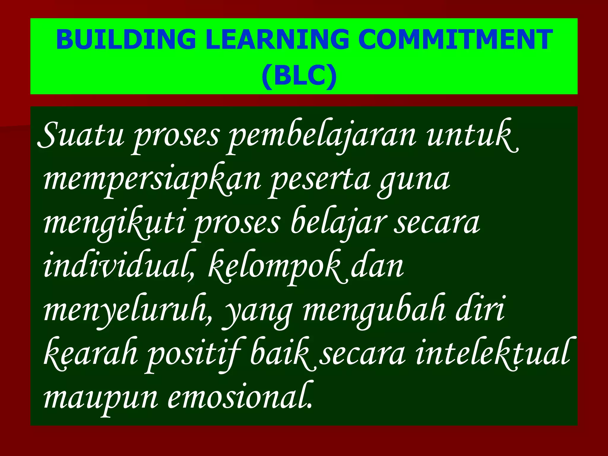 building learning commitment | PDF