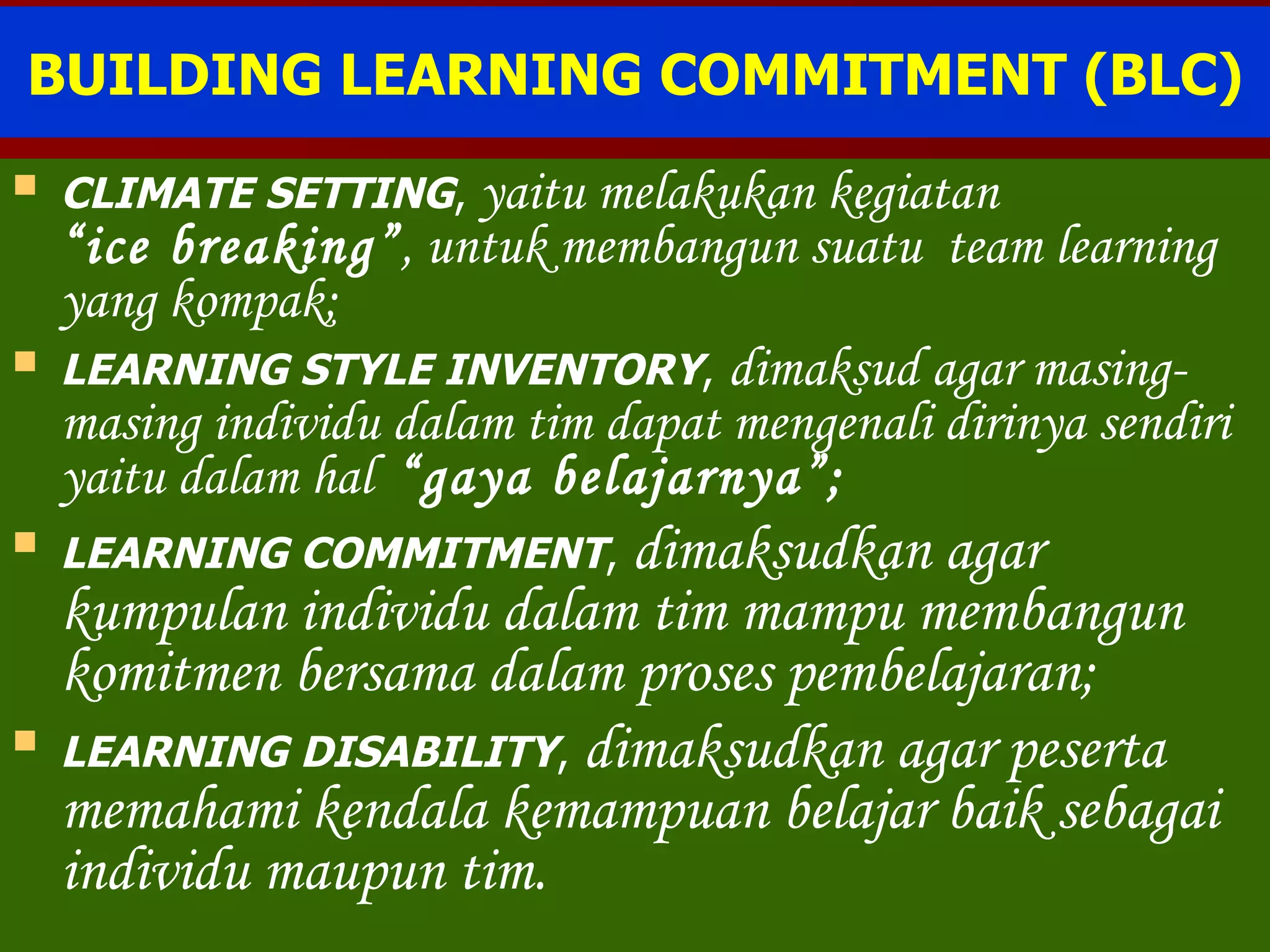 building learning commitment | PDF