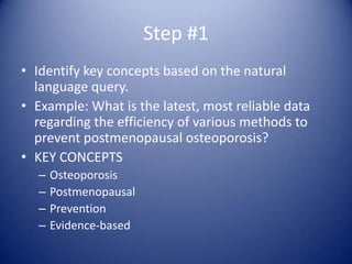 Building, Limiting and Saving a PubMed ® Search for Osteoporosis Research | PPTX
