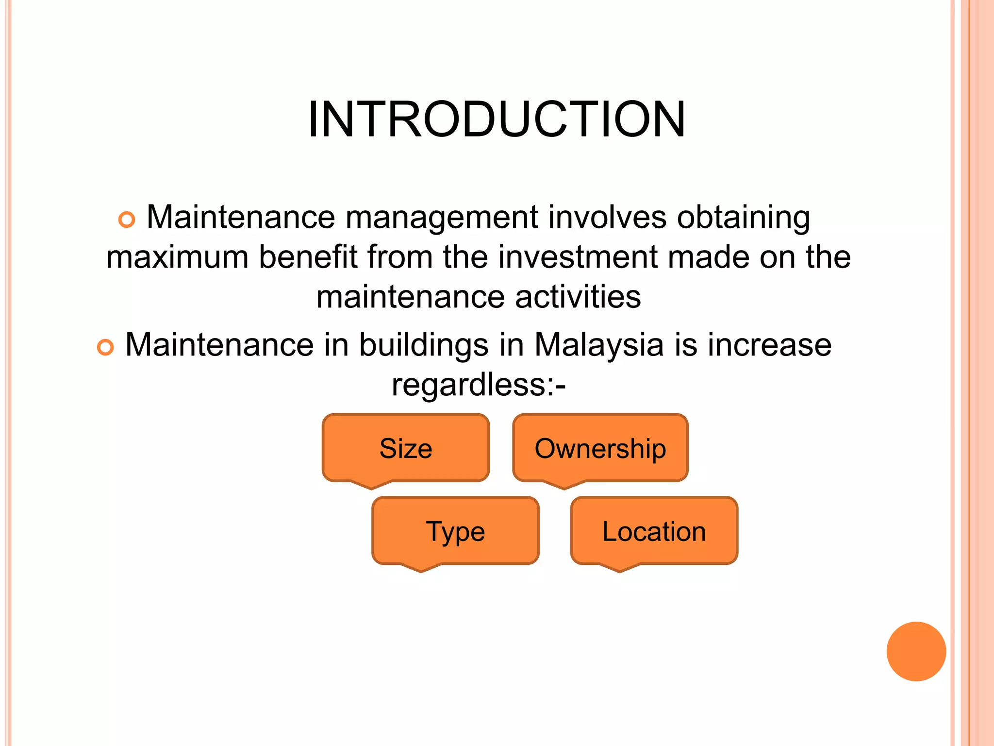 Building maintenance management in malaysia | PPT