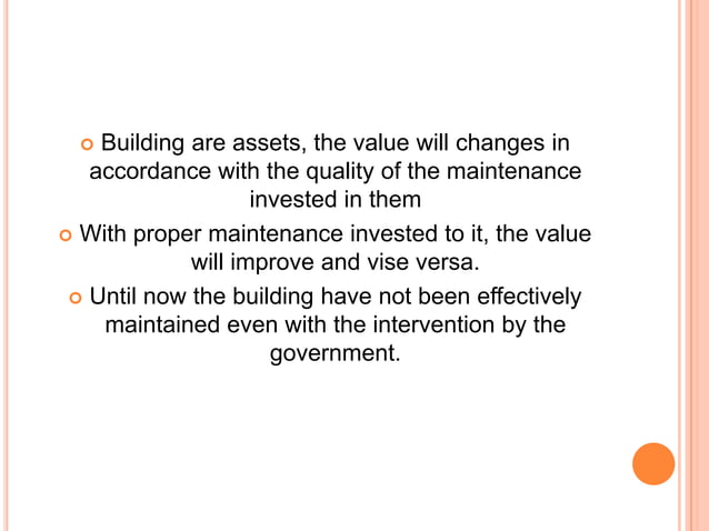 Building maintenance management in malaysia | PPT