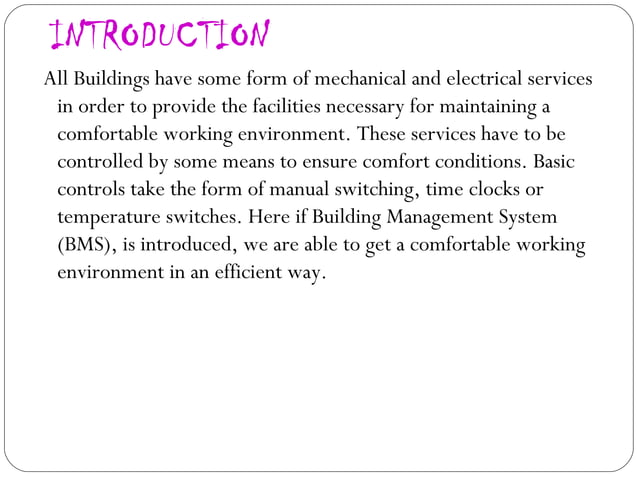 Building management system (bms) | PPT | Indoor Environmental Quality ...