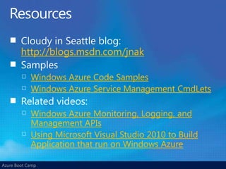 Building & Managing Windows Azure | PPTX | Cloud Computing | Internet