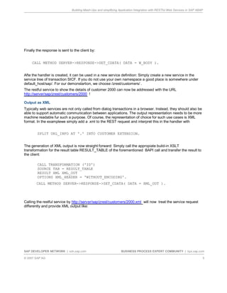 Building mash ups and simplifying application integration with res tful ...