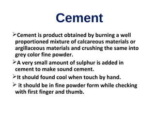 Building material in civil engineering | PPT