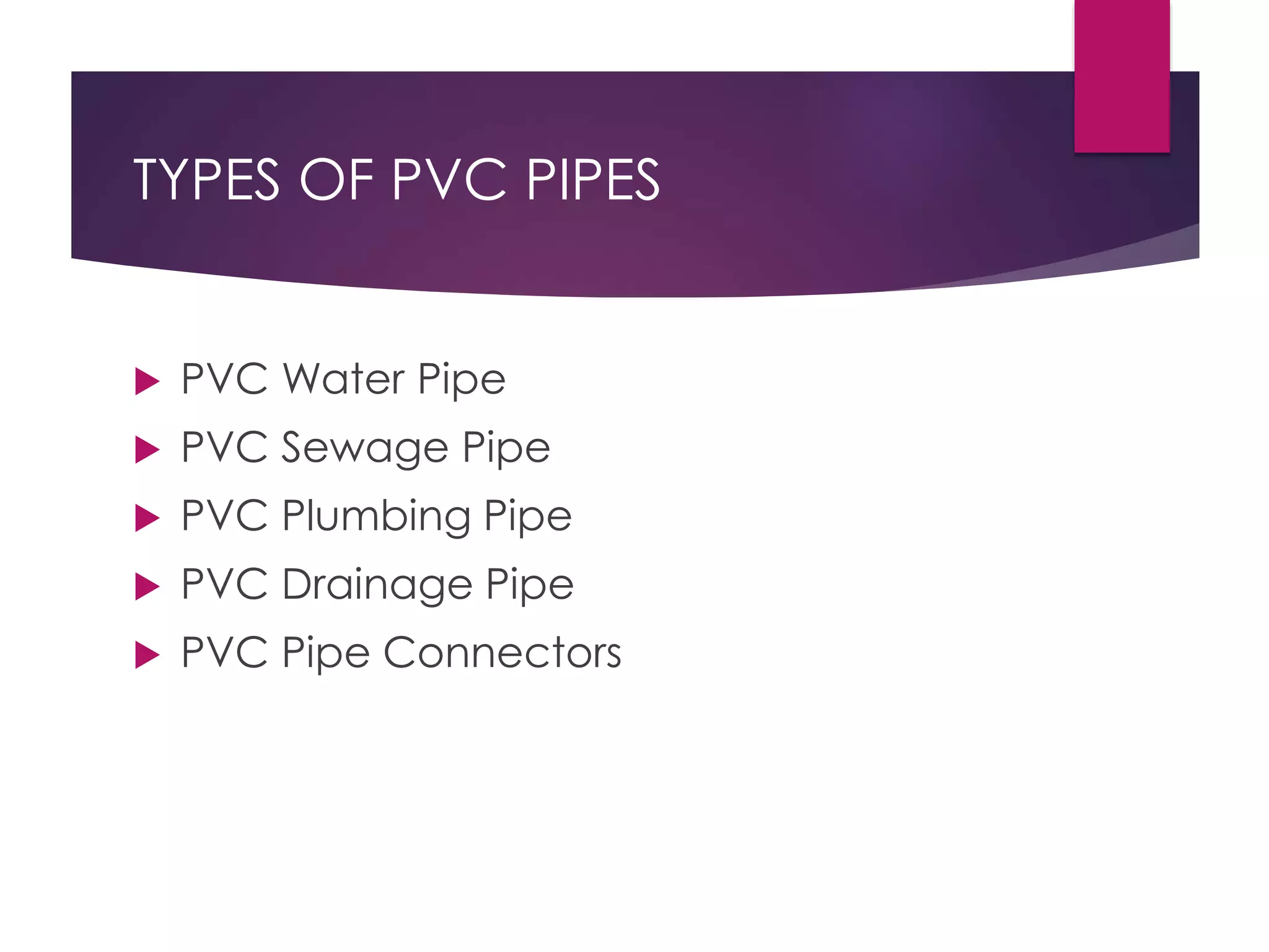 PVC Pipes | PPTX