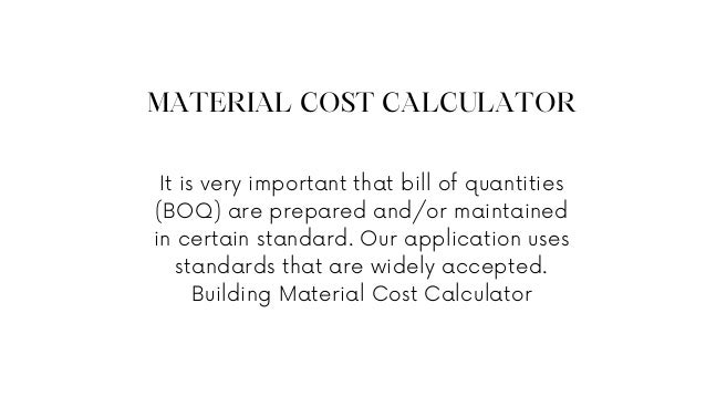 Building Material Cost Calculator Material Cost Calculator - PPT.pdf