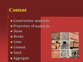 Building Construction Materials Name List