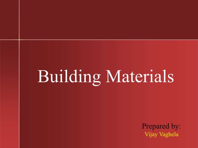 Building materials | PPT