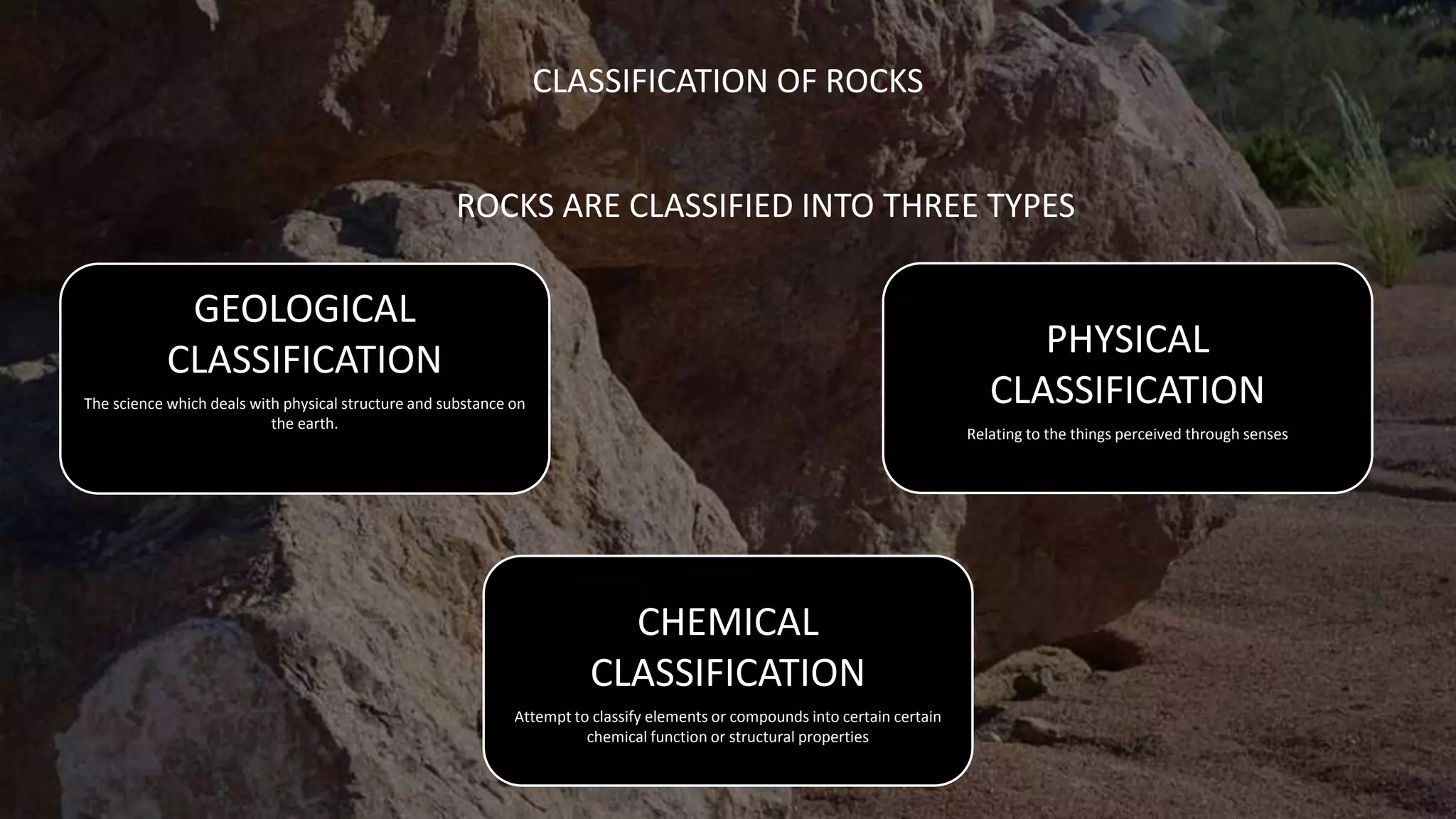 CLASSIFICATION OF ROCKS | PPT