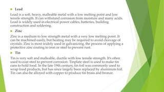 Types of Ores- Building materials and construction | PPTX