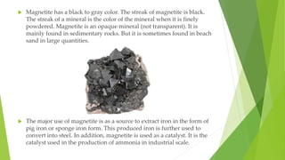 Types of Ores- Building materials and construction | PPTX