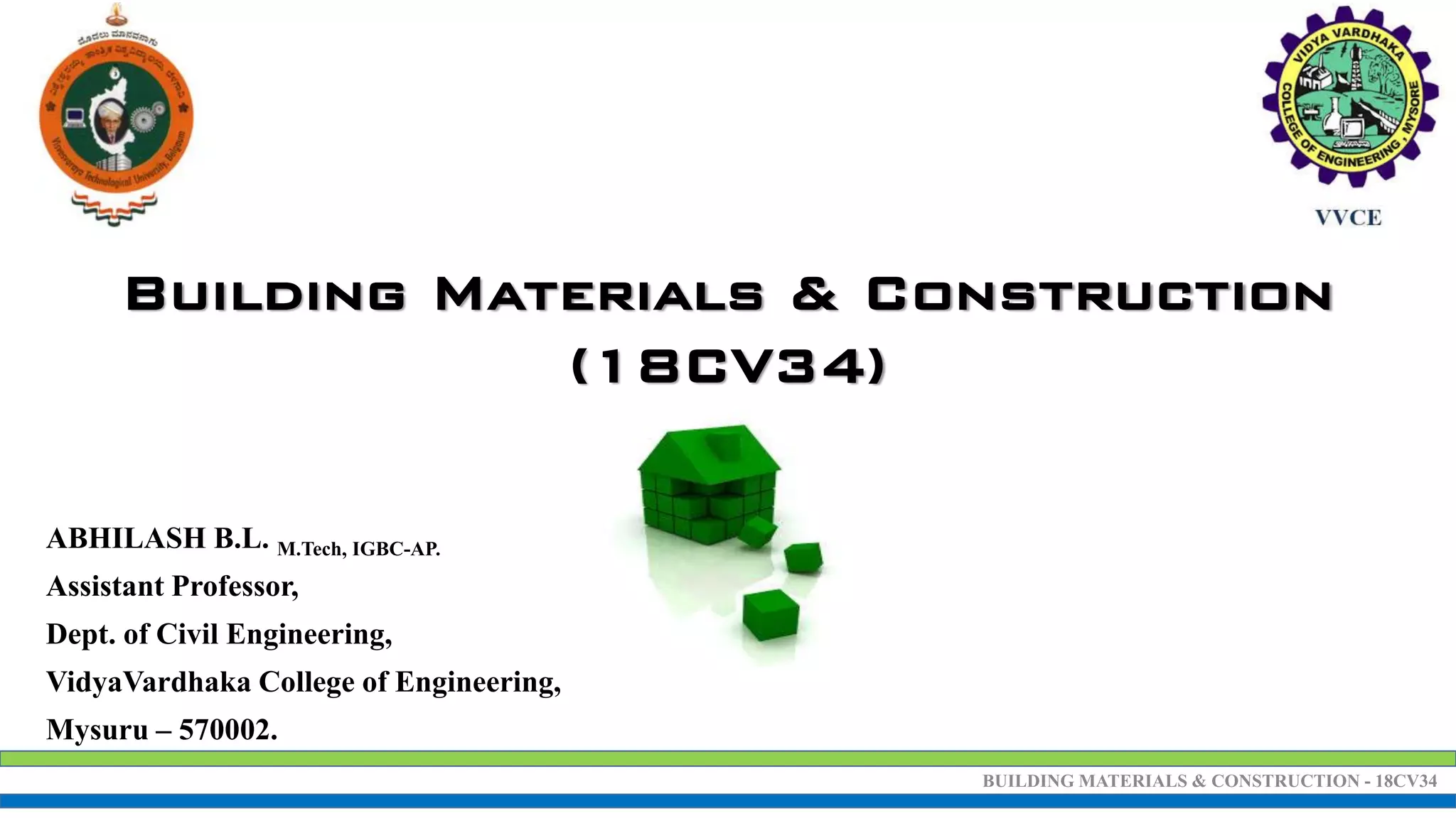 Building Materials & Construction Module-1 Building Materials | PDF