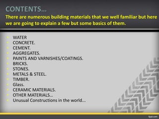 Building Materials | PPTX
