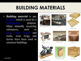 Building materials lecture 1(mnu fet) | PPTX | Construction Industry ...